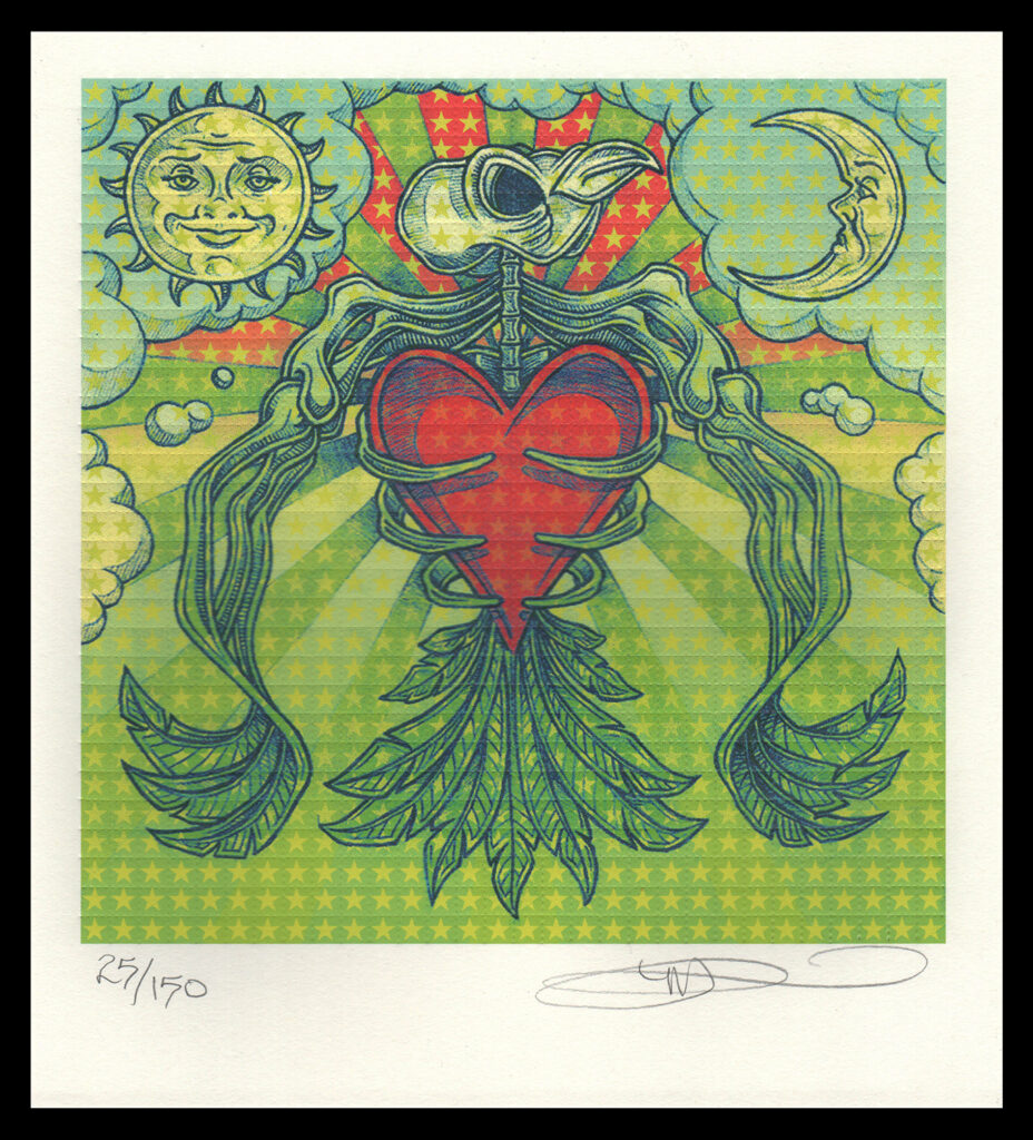 Blotter Art - Caged Heart | Mark Arminski